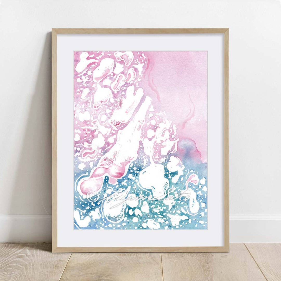 Abstract Bone Marrow Histology Art Poster, Hematology Art, Histology ...