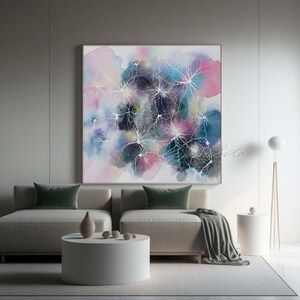 Firing Synapse Galaxy Abstract Art Biology Poster, Science Art Print ...