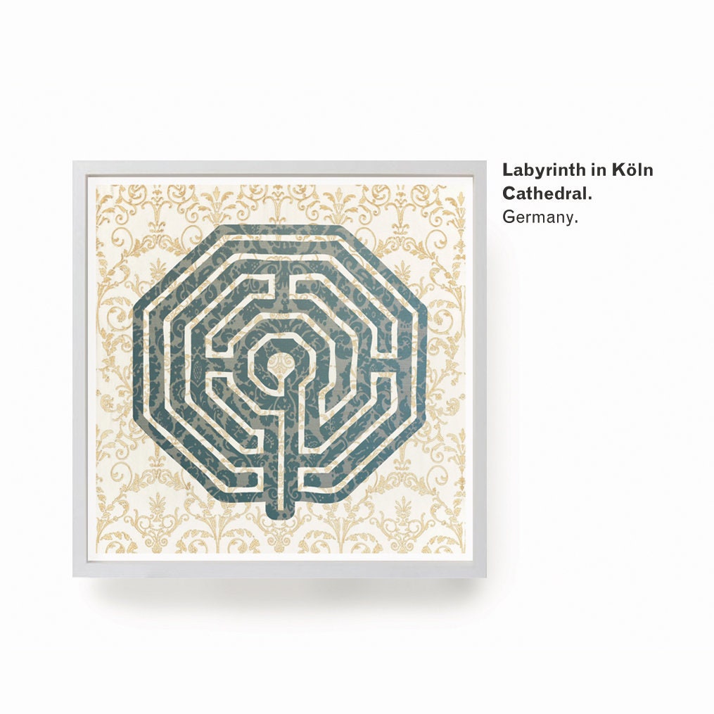 Labyrinth Set of 4 Poster, Print, Wall Decor, Art, 12 X 12 Inch - Etsy