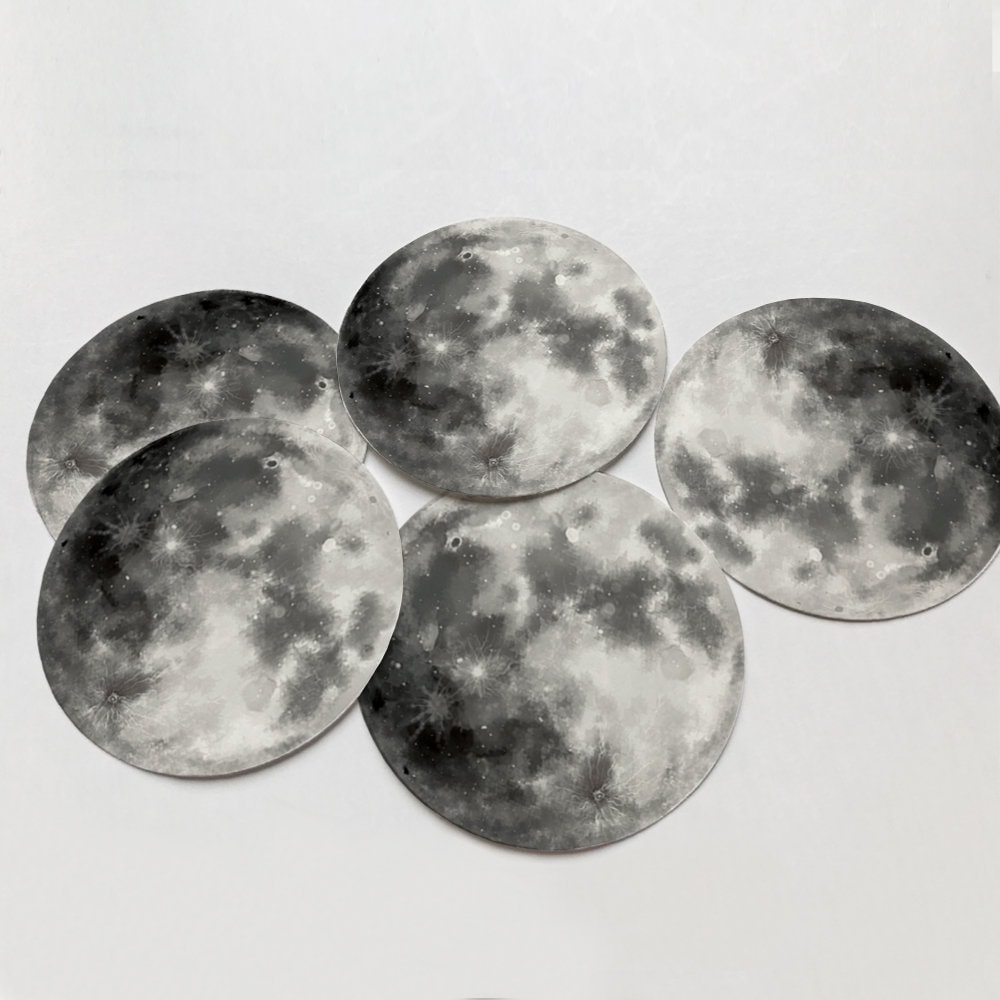 Moon Vinyl Sticker 3 Inches Unique Moon Decal Laptop Sticker - Etsy