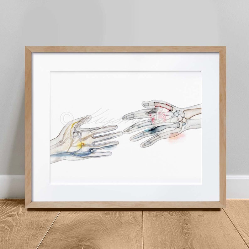Hand Bones and Palmar Arteries Abstract Art, Occupational Therapy Art ...