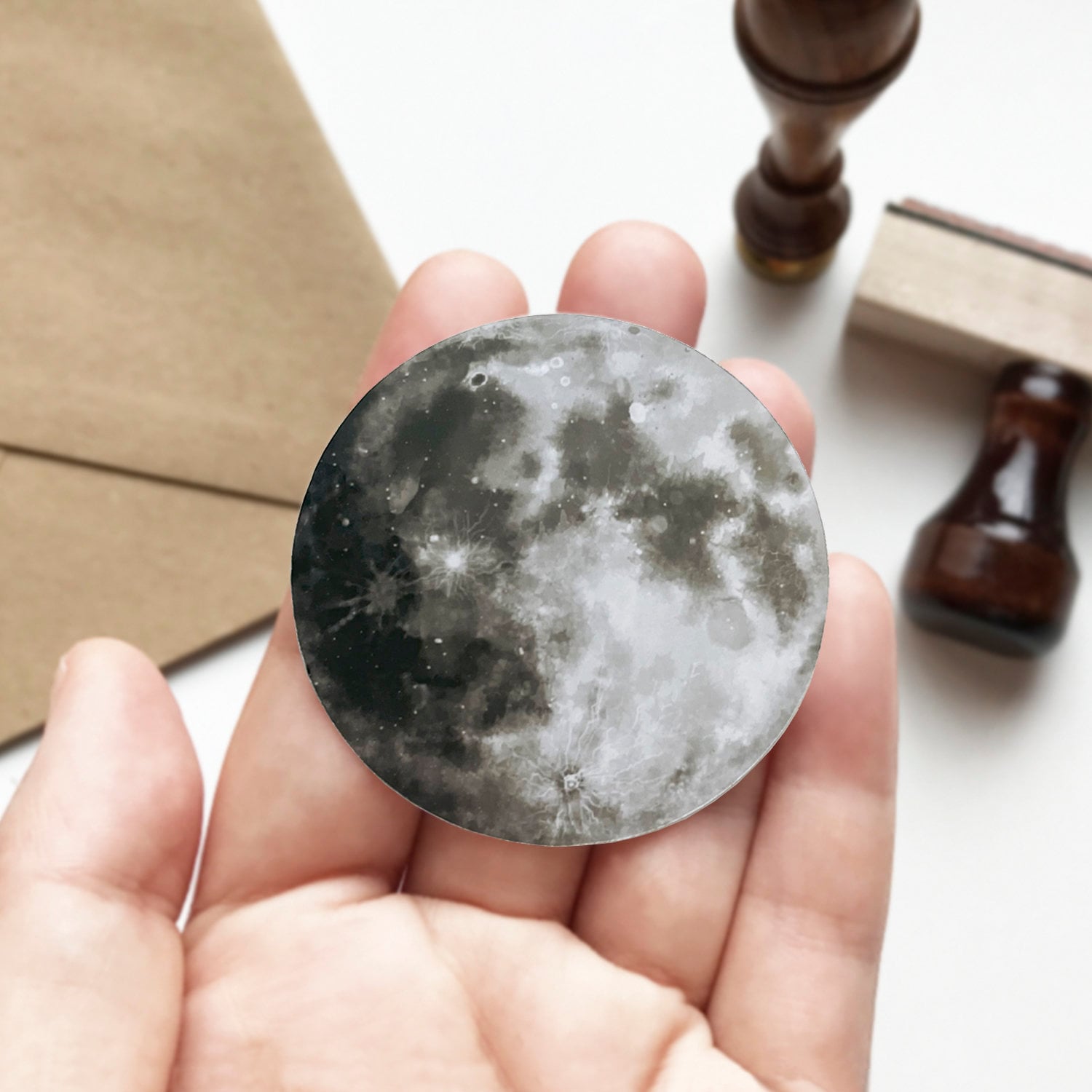 Moon Vinyl Sticker 2 Inches Unique Moon Decal Laptop Sticker | Etsy