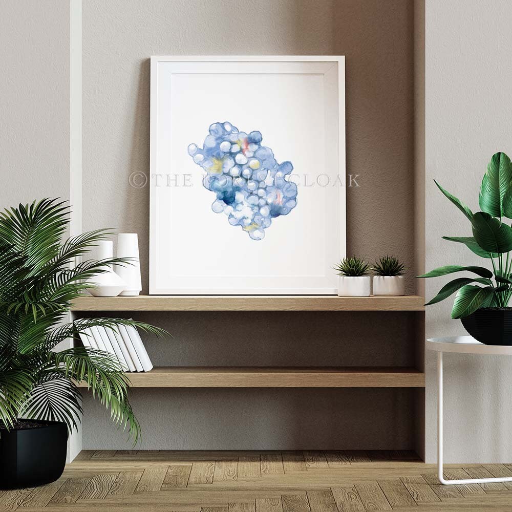 Protein Structure Surface No. 1, Molecular Biology, Biology Poster ...