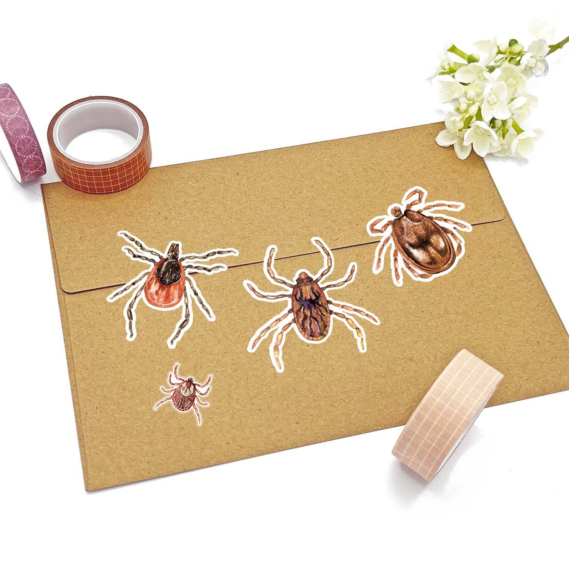 Tick Collection Sticker Sheet, Parasitology, Microbiology, Veterinary ...