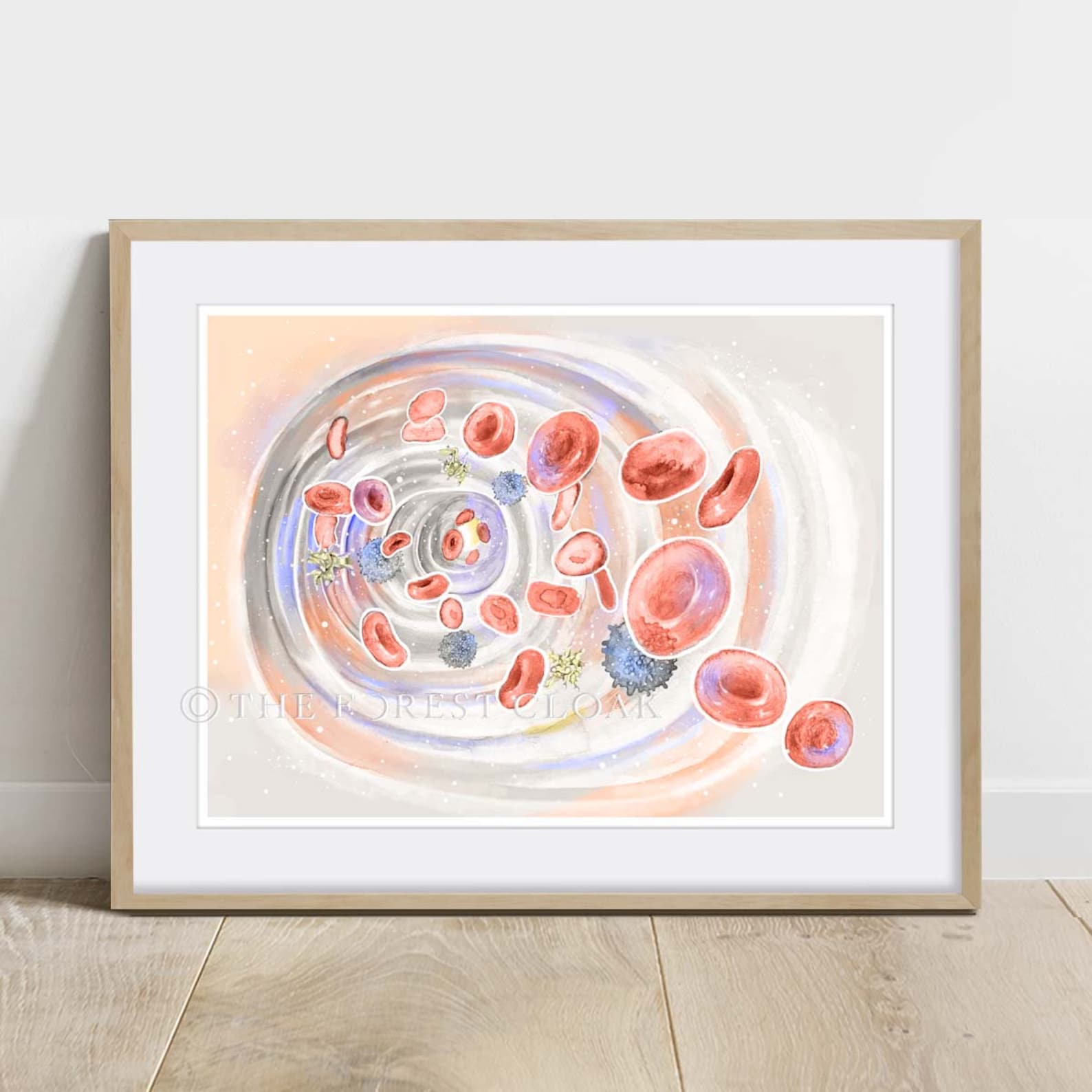 The Journey of Blood Cell, Science Art Print, Biology Wall Decor Poster ...