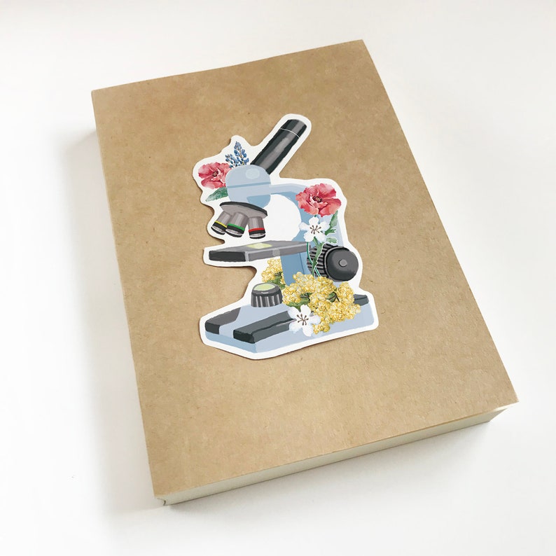Microscope Vinyl Sticker Unique Science Biology Sticker Decal - Etsy