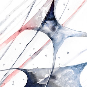 Nervous Tissue Histology Art Print, Neural Tissue Art Poster, Anatomy ...