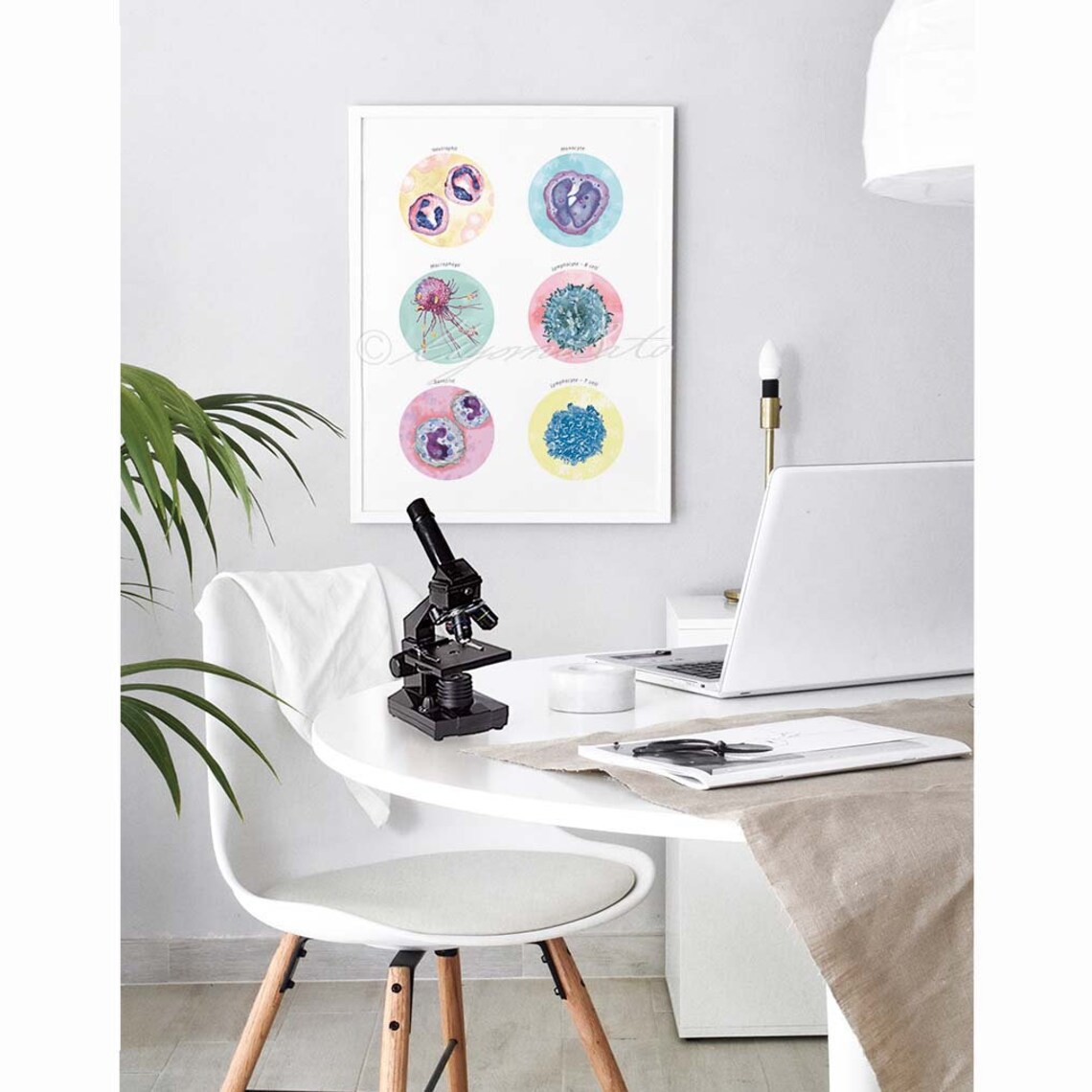 Defensive Cells, Immune System Collection, Microbiology Art Poster ...
