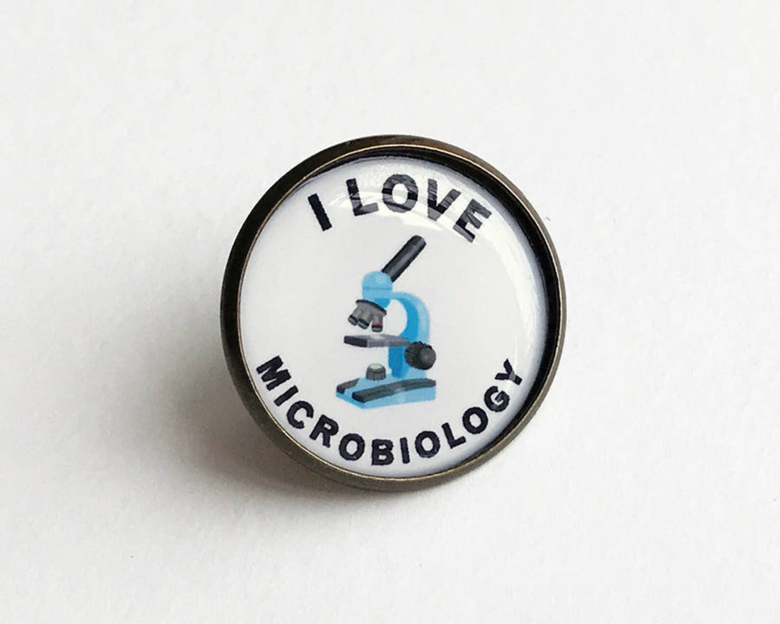 I Love Microbiology Lapel Pin Badge Pin Button - Etsy