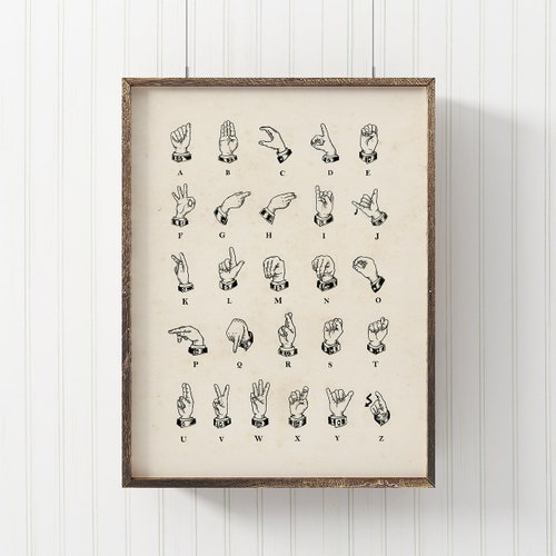 Sign Language Numbers and Alphabet Hand Sign Cards ASL - Etsy