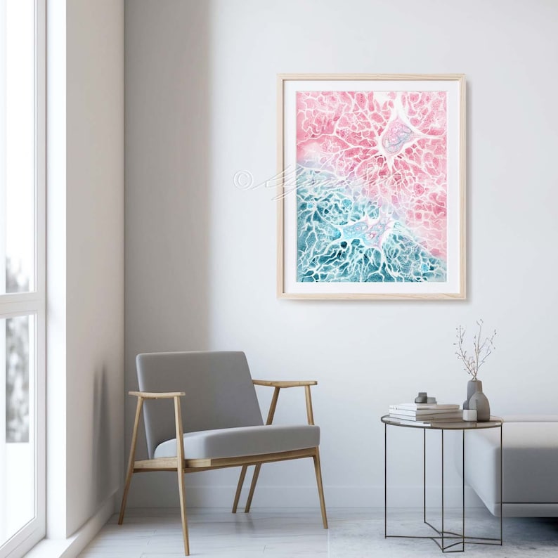 Pancreas Histology Art, Science Art Decor, Anatomy Watercolor Poster ...