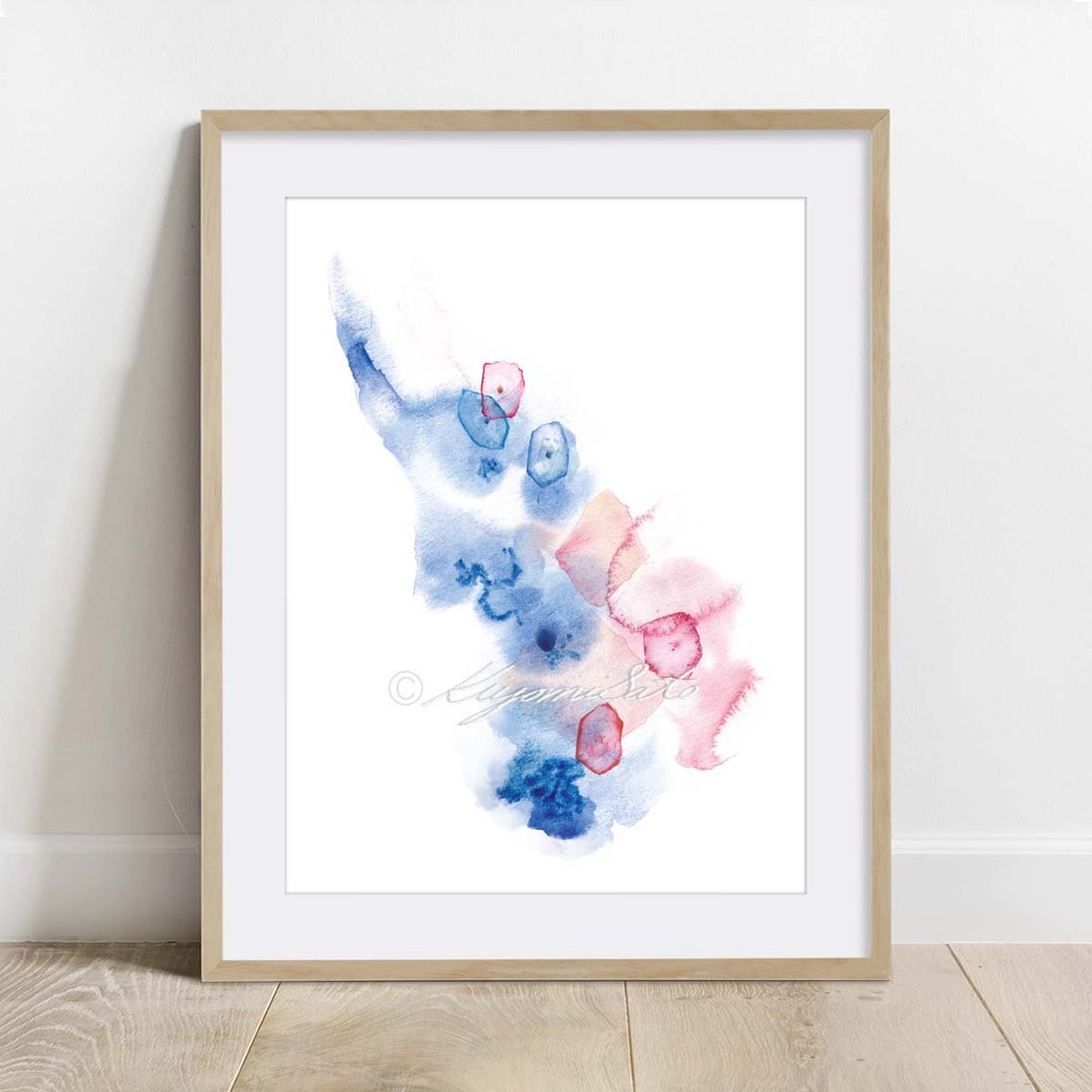 Cervical Cells Art Poster, Pap Smear Art, Cytology Watercolor Art ...