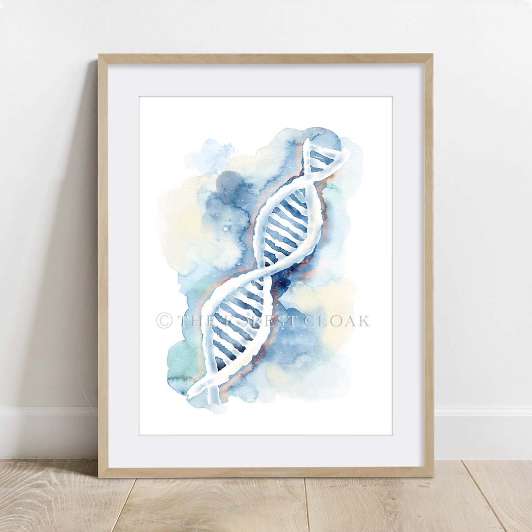 DNA Abstract Art Genetics Poster Molecular Biology Print - Etsy