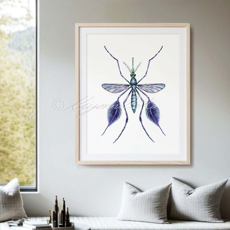 Sabethes Cyaneus Mosquito Poster, Science Art, Microbiology Art, Vector ...