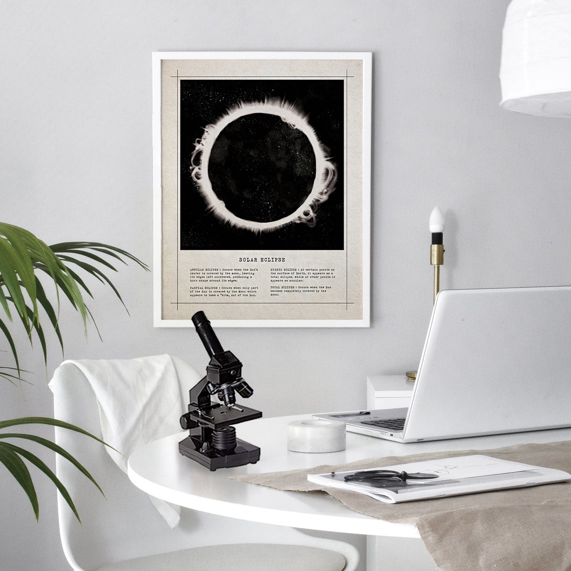 Vintage Style Solar Eclipse Poster Science Art Print 5 X 7 - Etsy