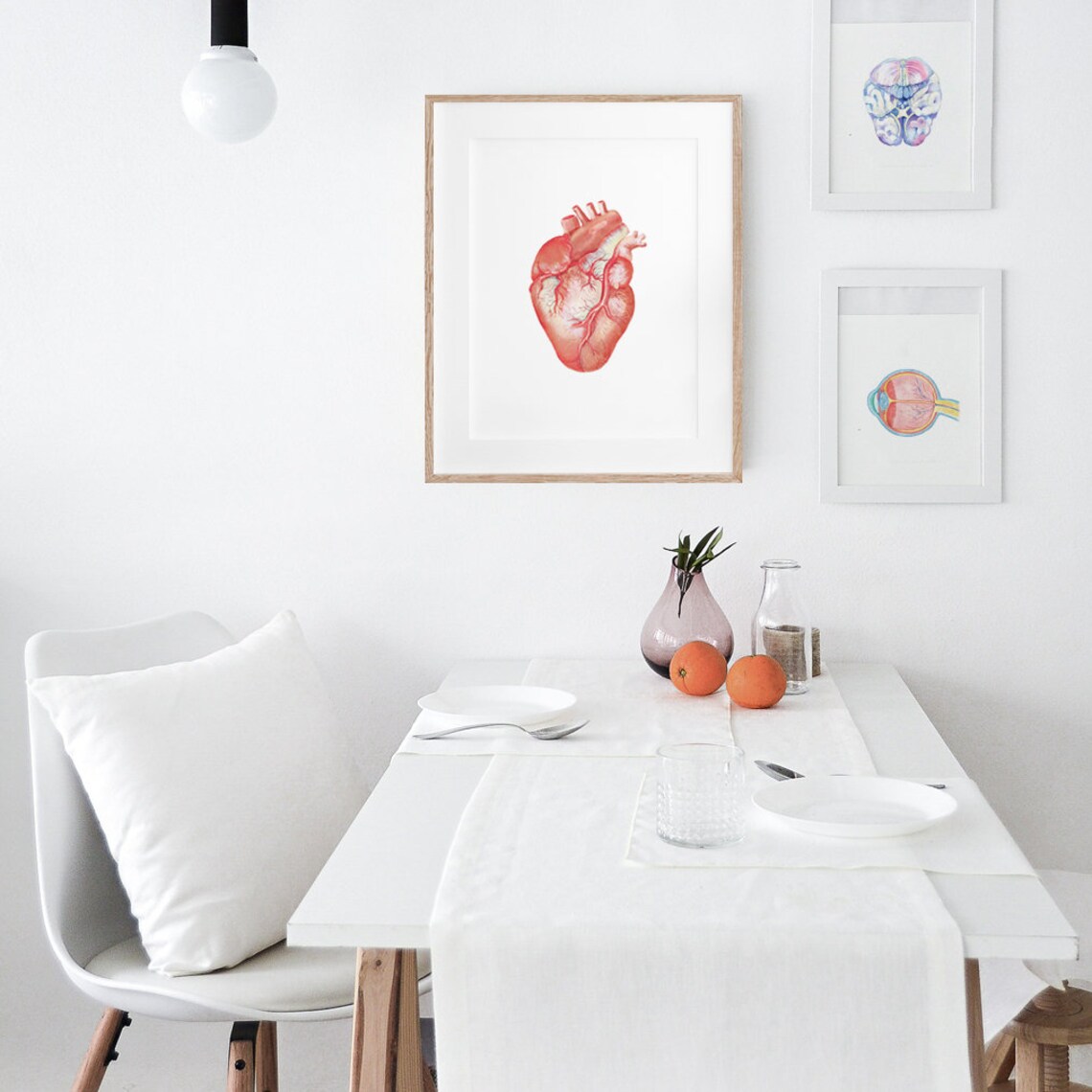 Human Anatomical Heart Poster, Science Art, Cardiovascular Print ...