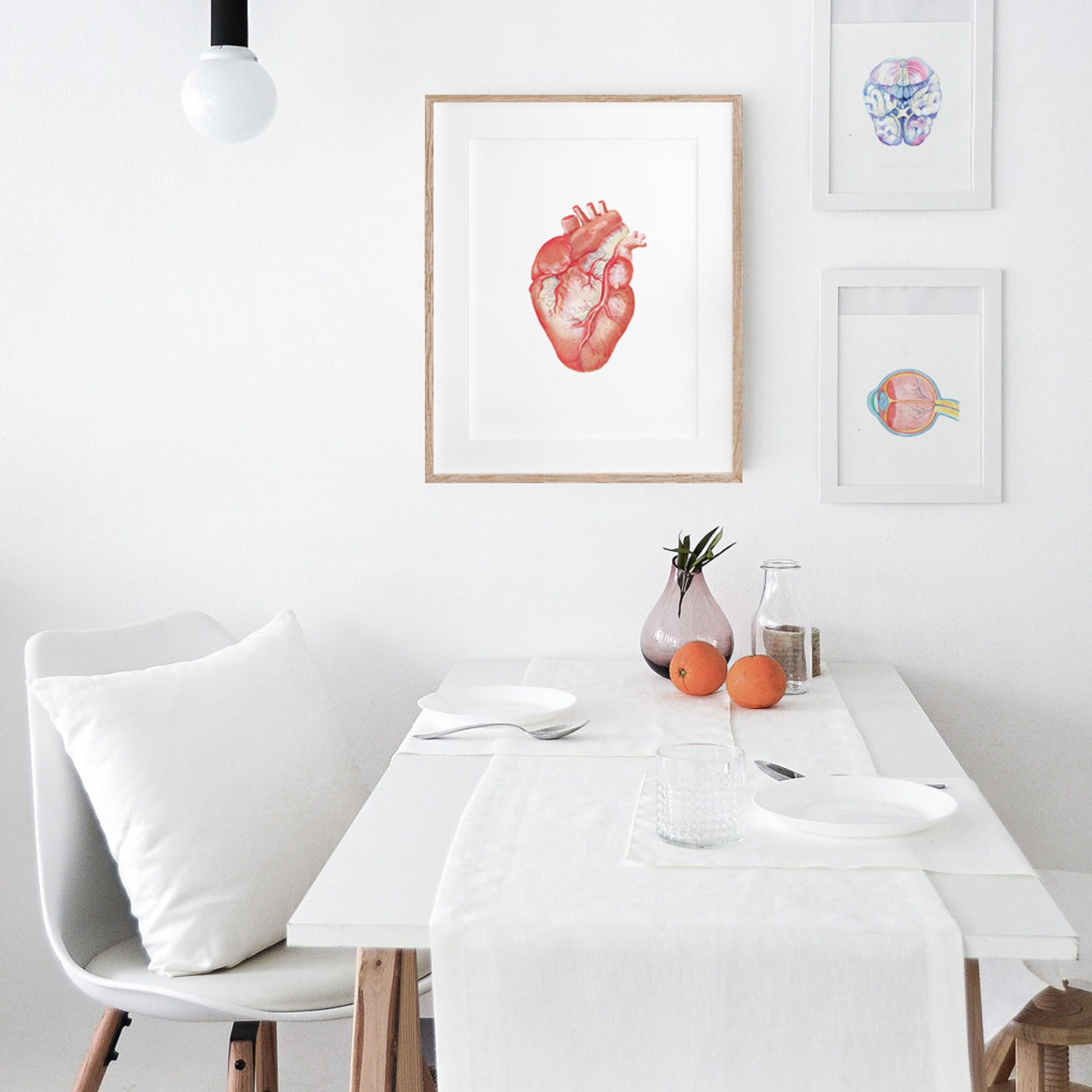 Human Anatomical Heart Poster Science Art Cardiovascular - Etsy