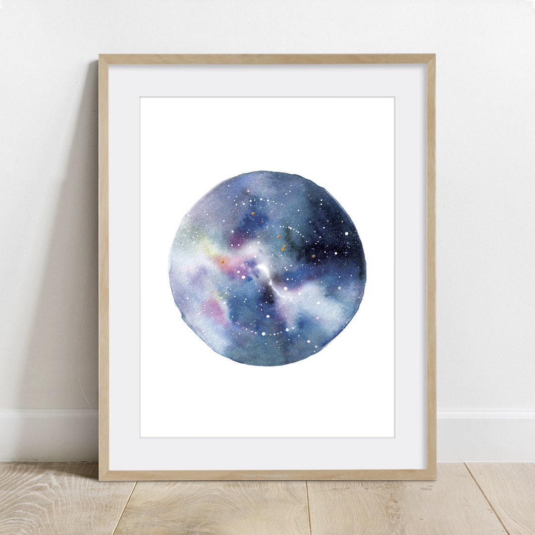 Hoag's Object Galaxy, Watercolor Art Print, Wall Decor - Etsy