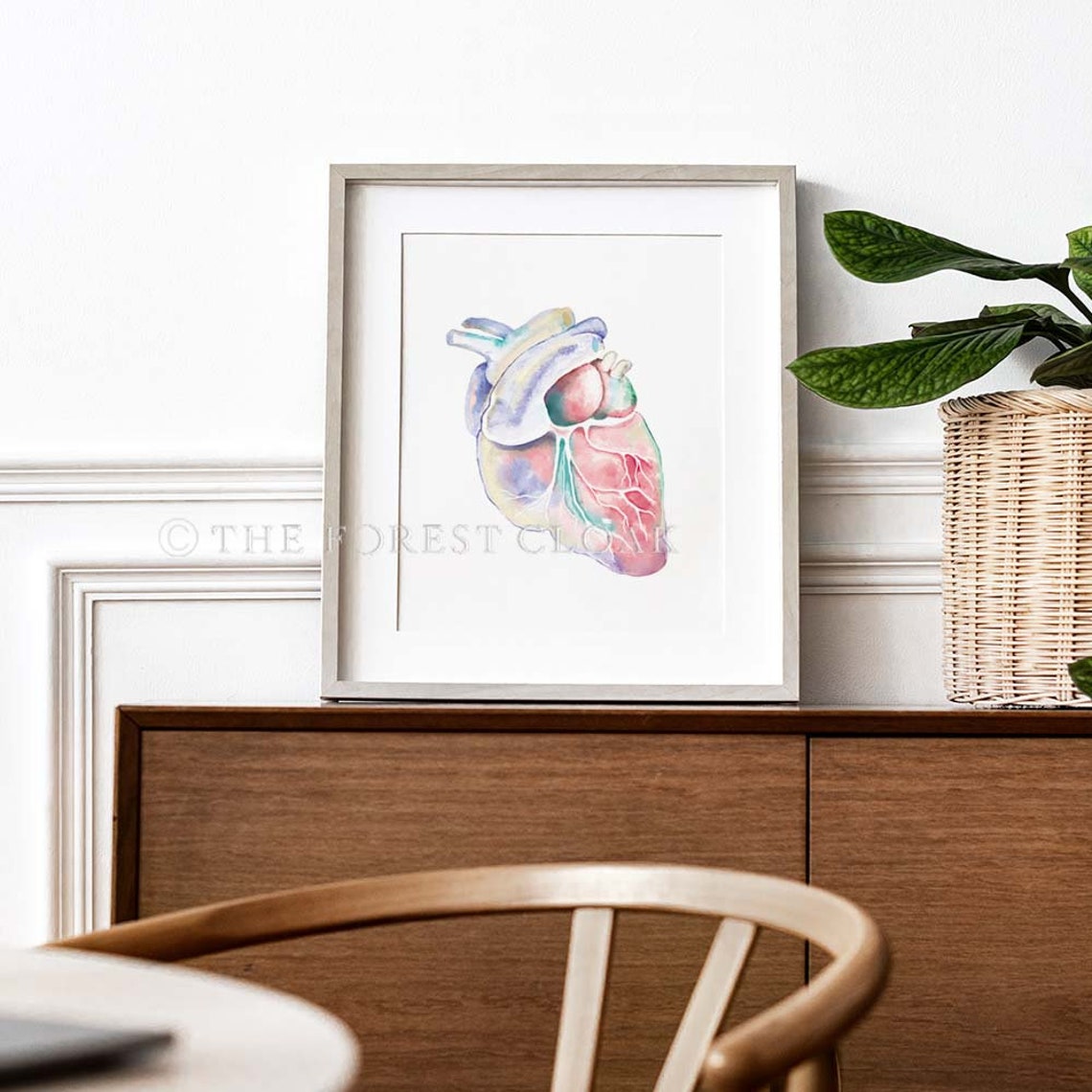 Canine Heart Anatomy Art Print Veterinary Decor Dog Biology - Etsy