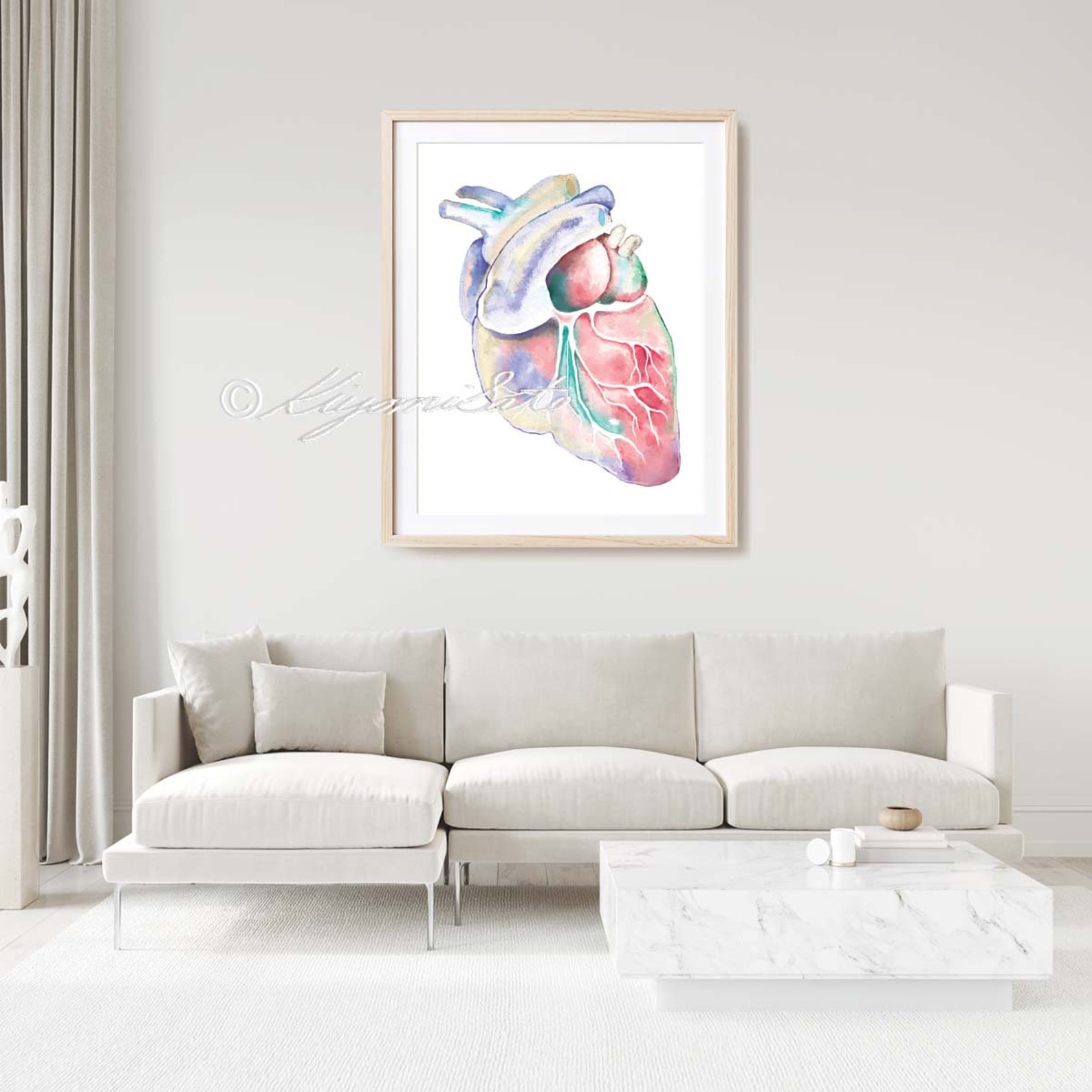Canine Heart Anatomy Art Print Veterinary Decor Dog Biology - Etsy