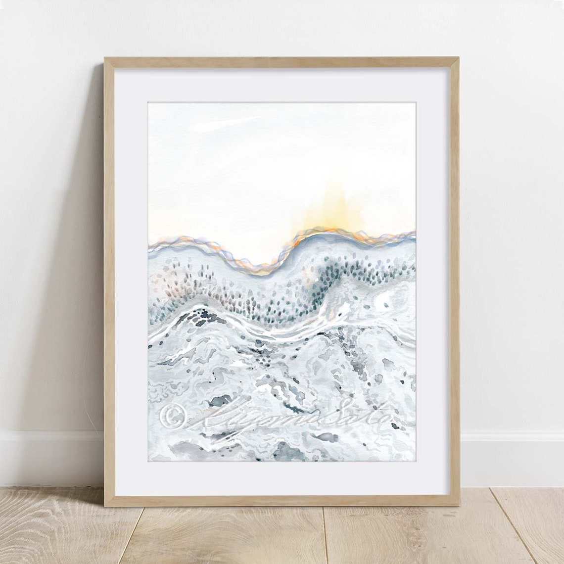 Epidermis Art Poster Histology Watercolor Art Dermatology - Etsy