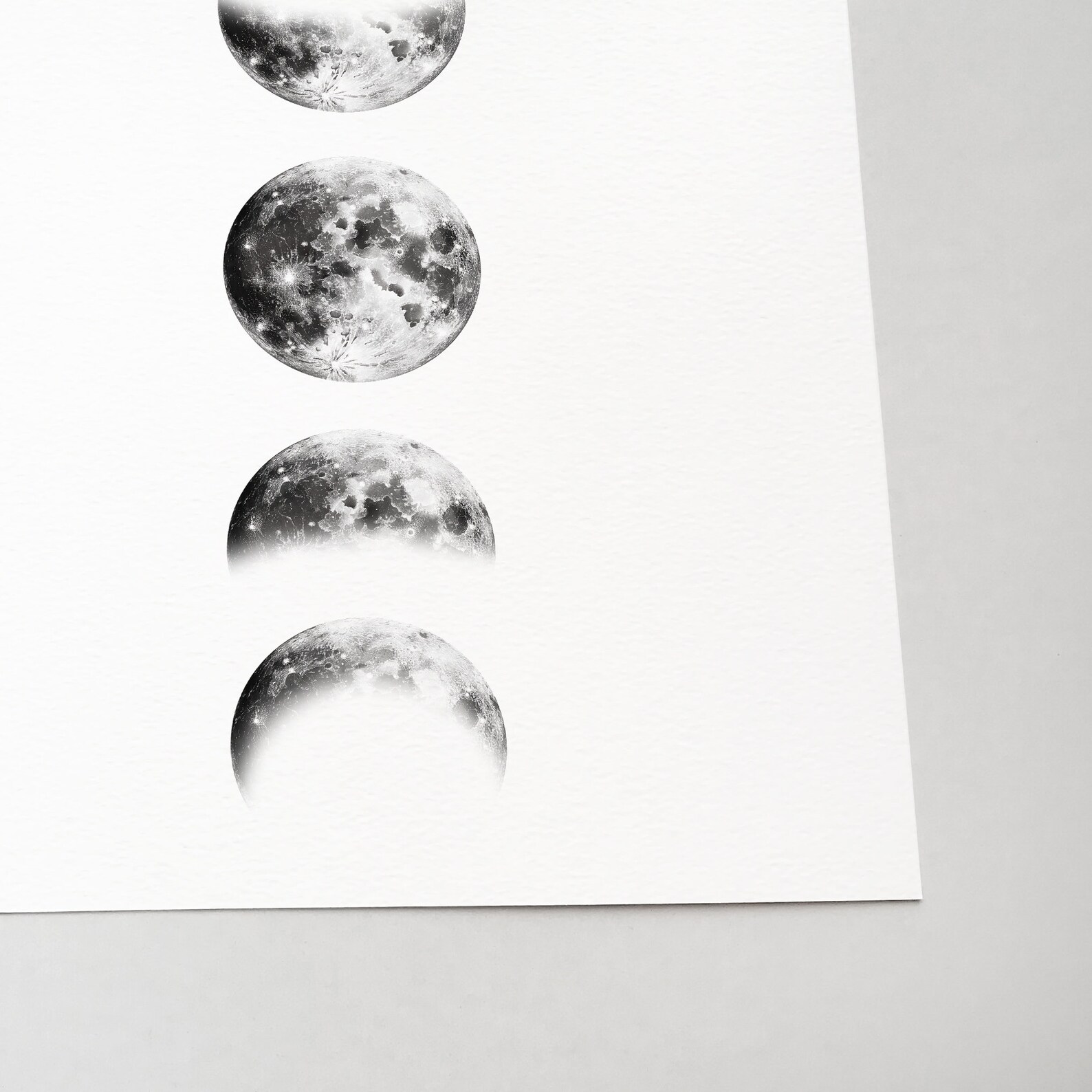 Moon Phases Art Print Moon Wall Decor Poster - Etsy