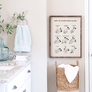 Hand Washing Instruction How to Wash Your Hands Vintage | Etsy