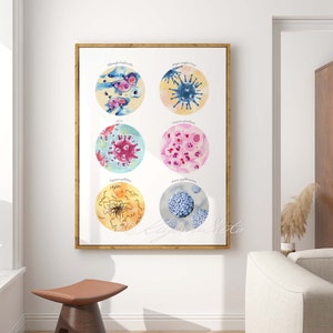STD Causing Bacteria and Viruses Collection, Poster, Microbiology ...