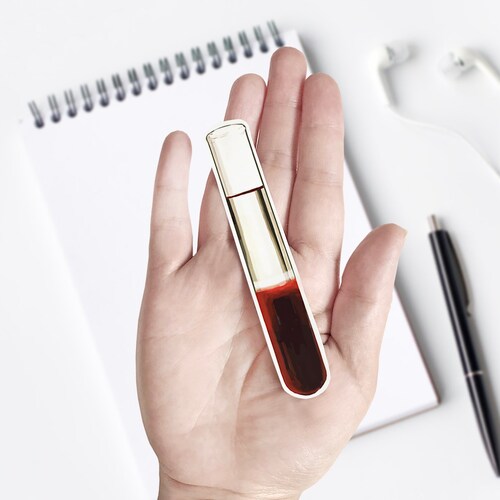Blood Test Tube Sticker Blood Plasma Vinyl Sticker Unique - Etsy