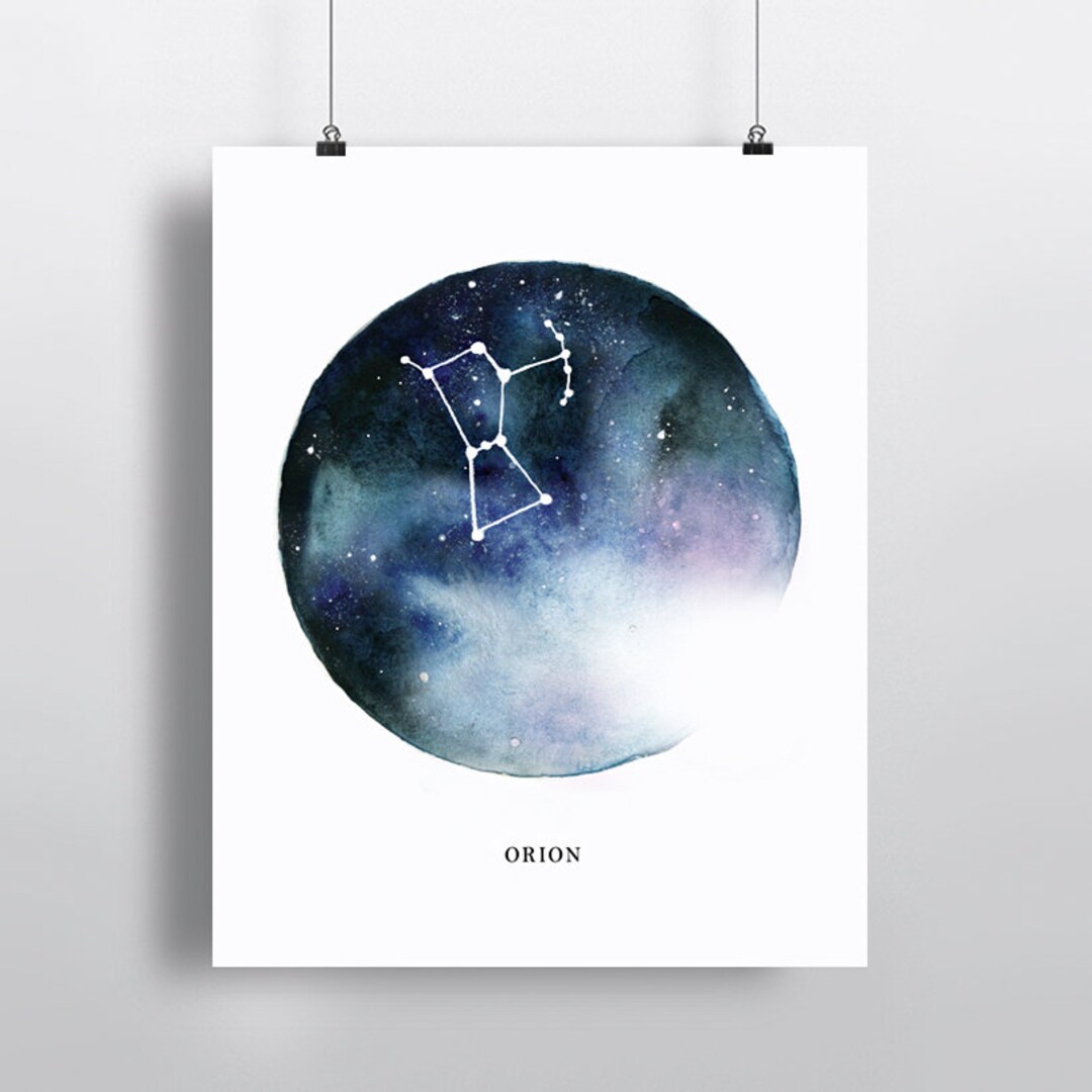 Orion Constellation Orion Watercolor Art Star Poster Print - Etsy