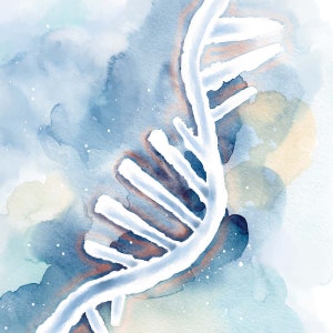 RNA Abstract Art Genetics Poster, Molecular Biology Print, Genetics Art ...