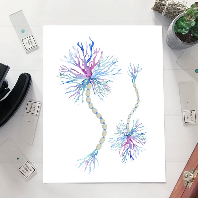 Neuron Poster Science Art Nervous System Print Wall Decor | Etsy