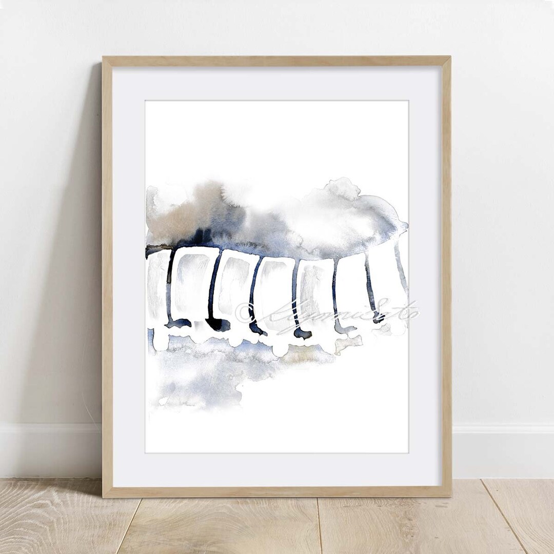 Spine Horizontal Art No2, Orthopedics Art, Science Art Poster, Vertebra ...