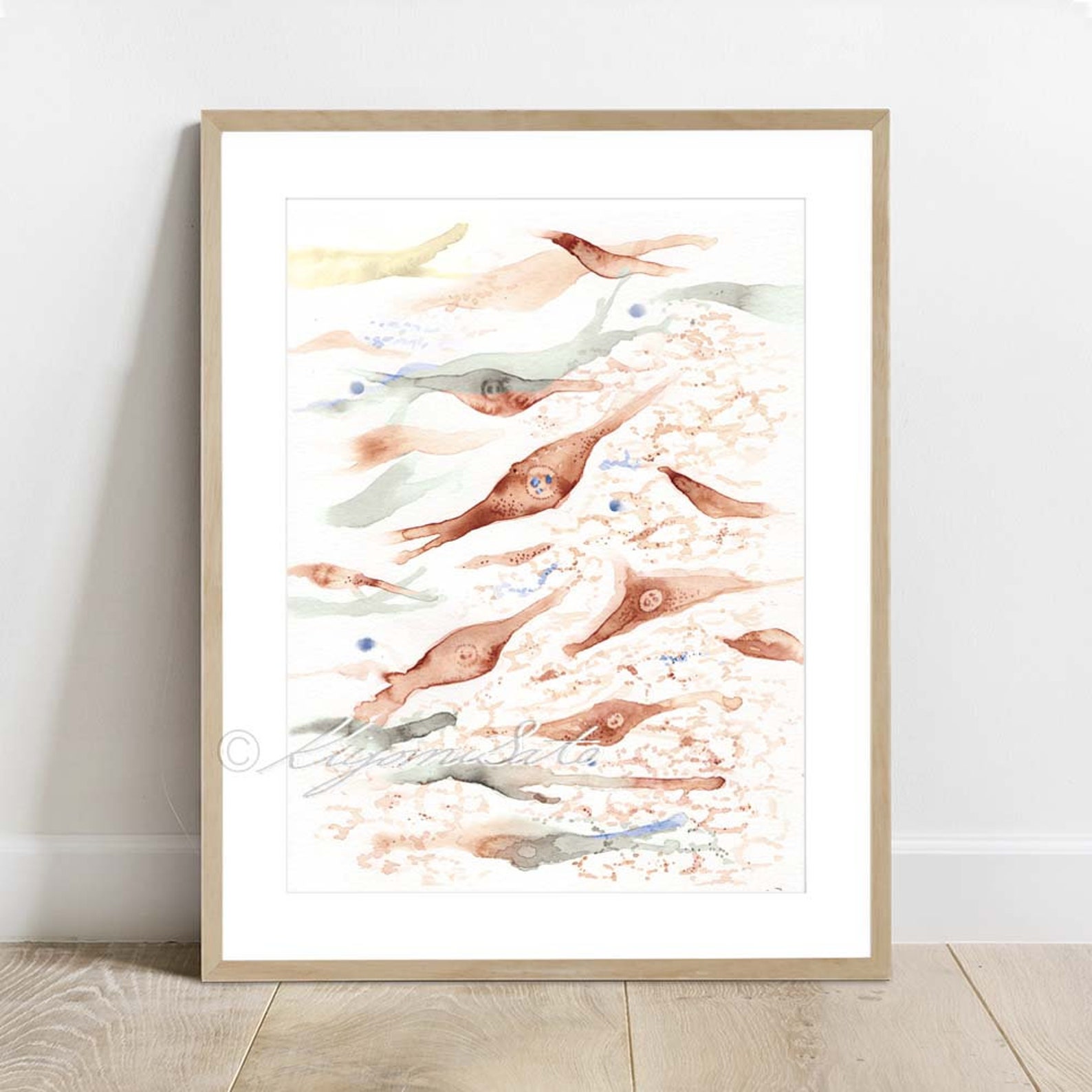 Fibroblast Histology Art Anatomy Art Poster Watercolor - Etsy