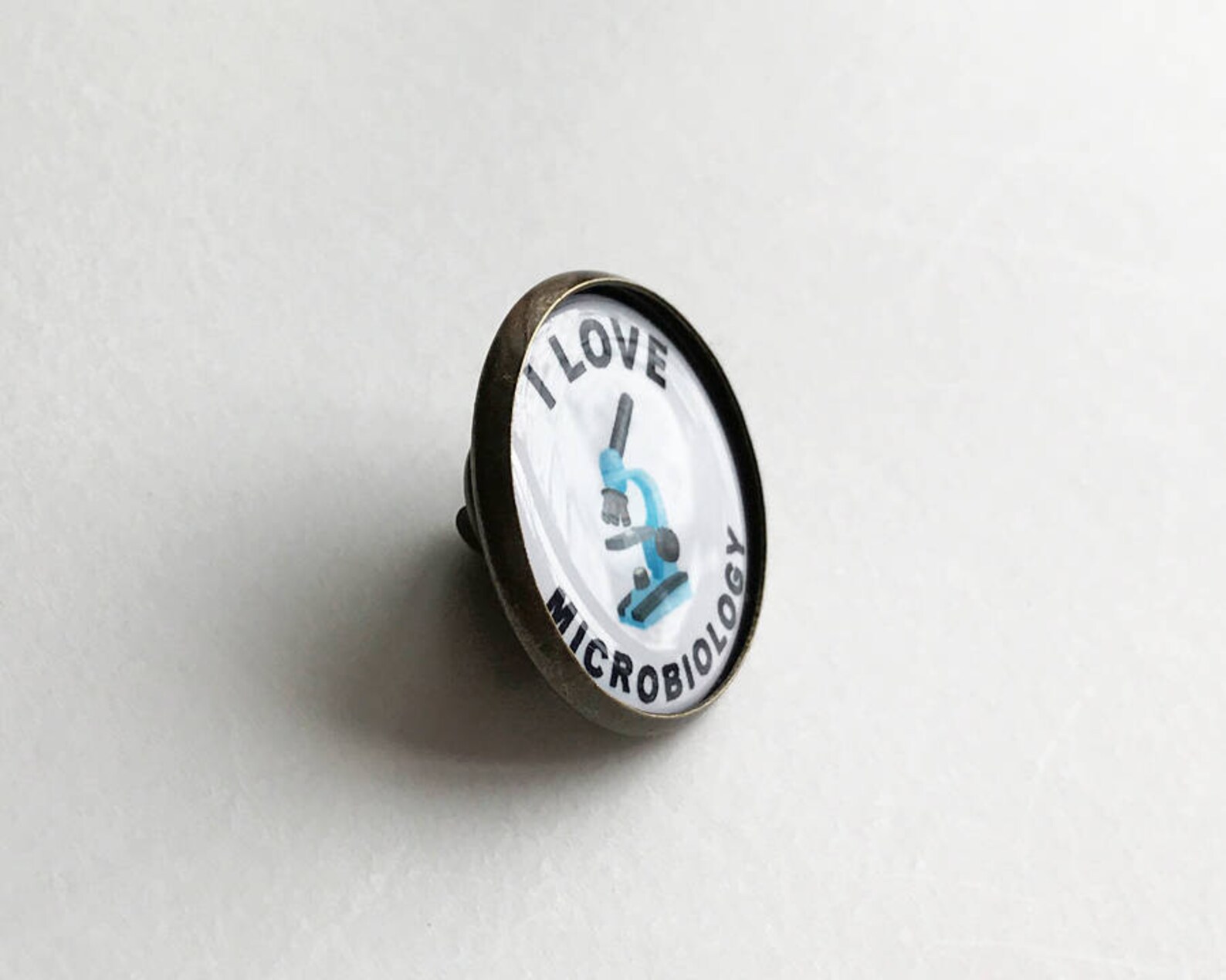 I Love Microbiology Lapel Pin Badge Pin Button - Etsy