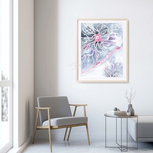 Astrocyte, Glial Cell Art Biology Poster, Science Art Print, Nervous ...