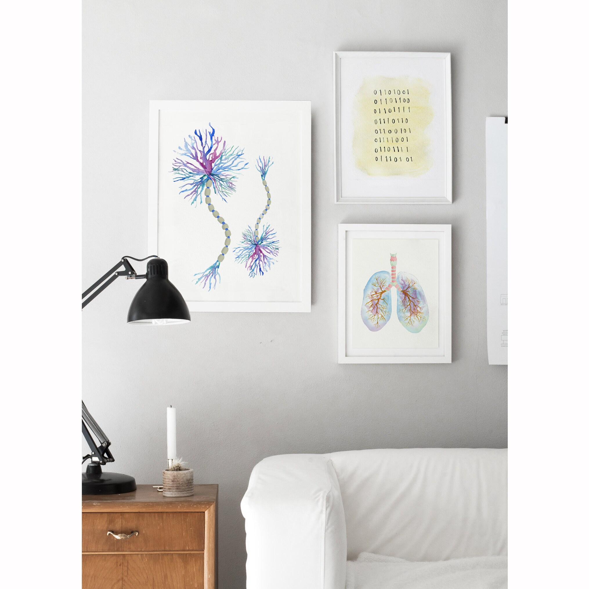 Neuron Poster Science Art Nervous System Print Neurology - Etsy