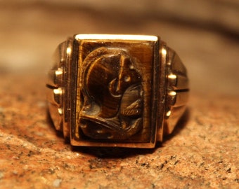 Mens gold ring vintage | Etsy