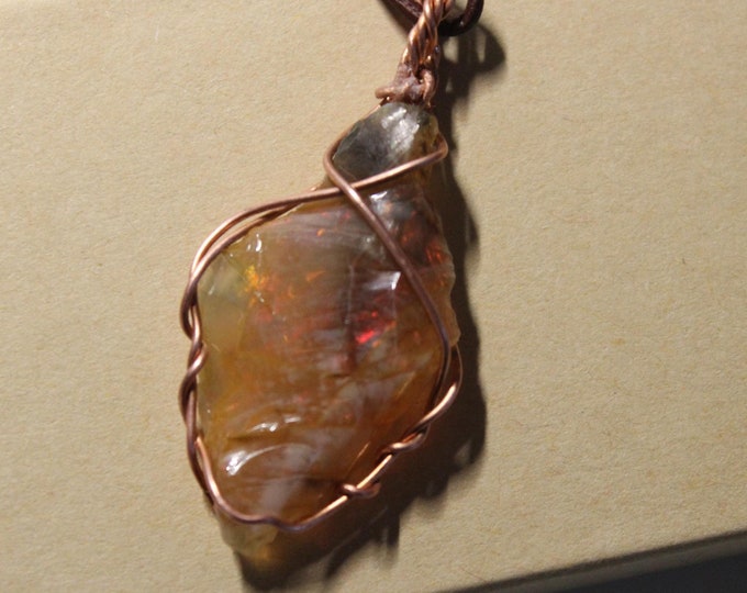 Large Natural Ethiopian Welo Fire Opal 18.90ct Welo Ethiopia Large Fire ...