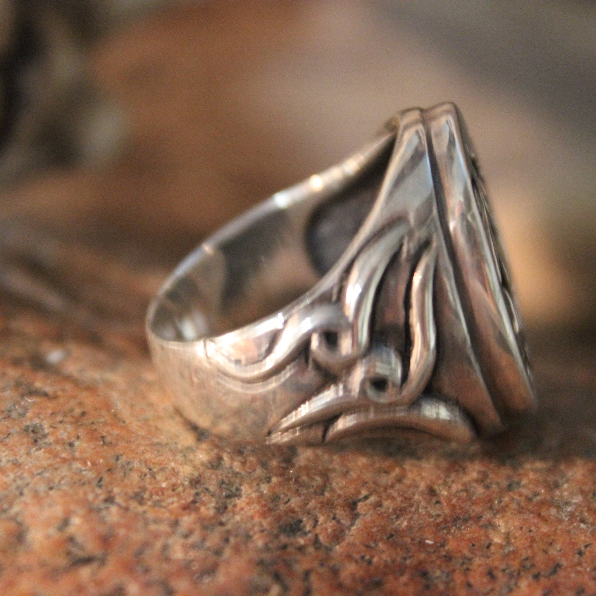 Norse Viking Dragon Ring Odin's Valknut Rings Odin Viking Sterling ...