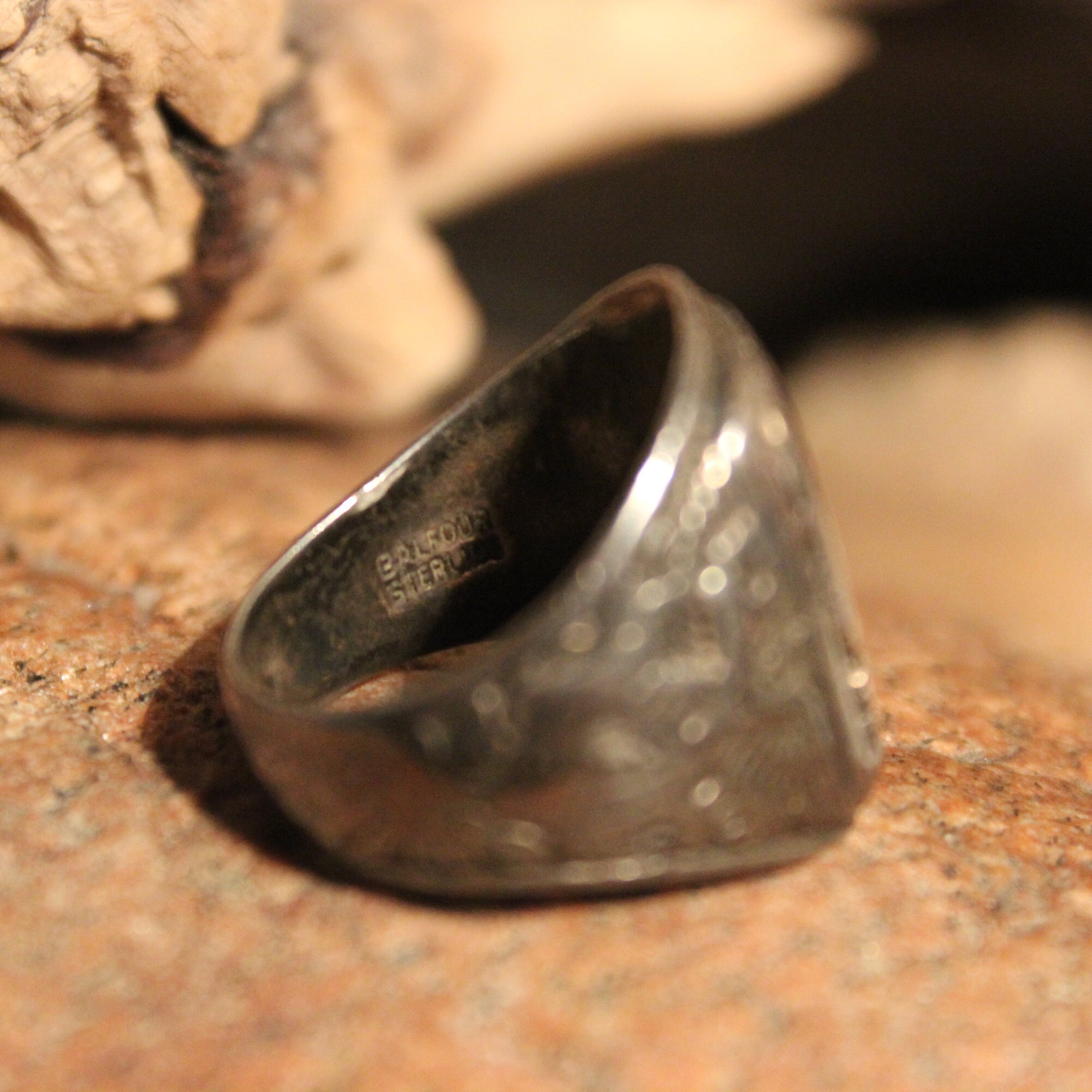 Mens Ring Vintage Mens Rings Silver Vintage Ring Size 7 Agriculture ...