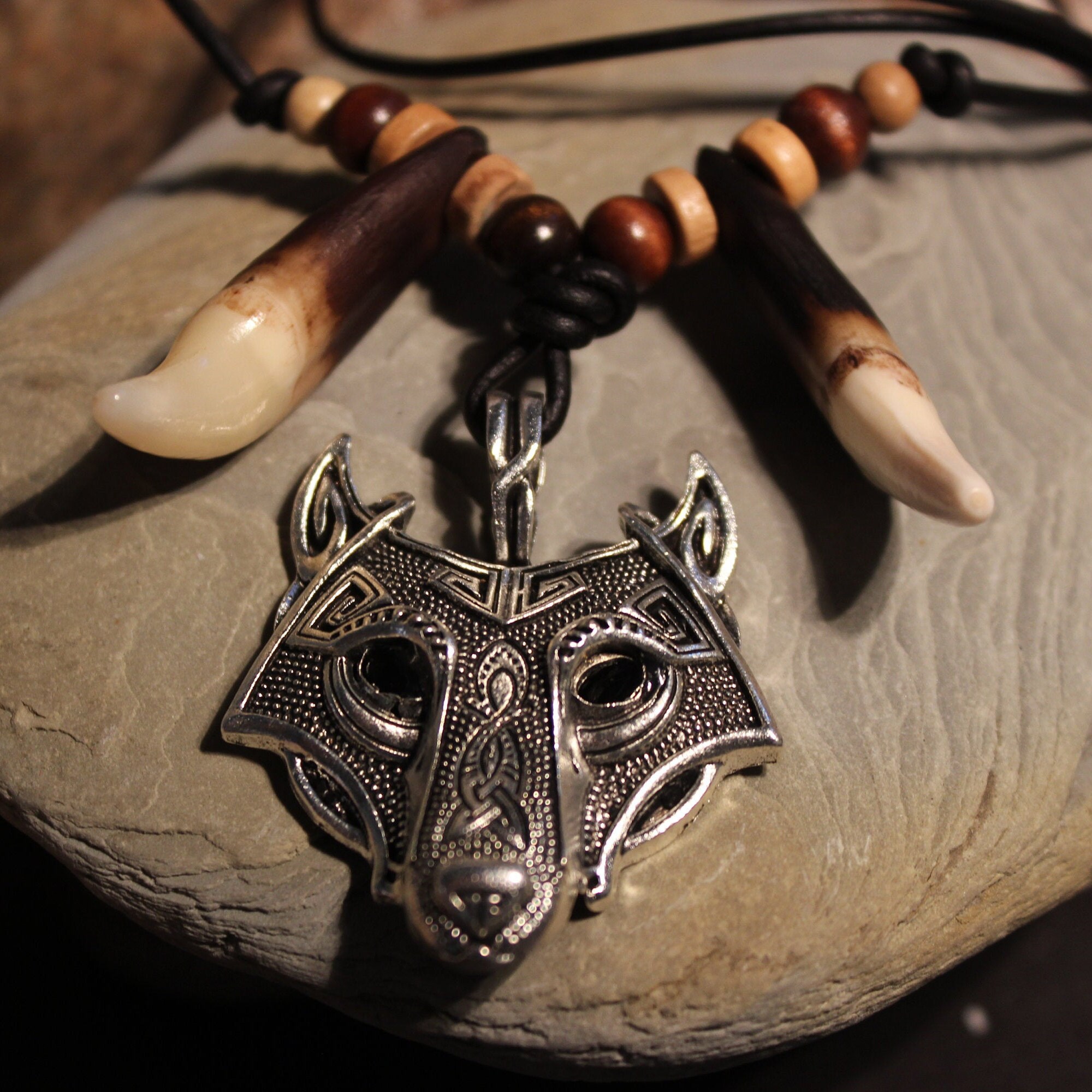 Large Wolf Tooth Necklace Wolf Teeth Necklace Wolf Necklace Wolf Tooth ...