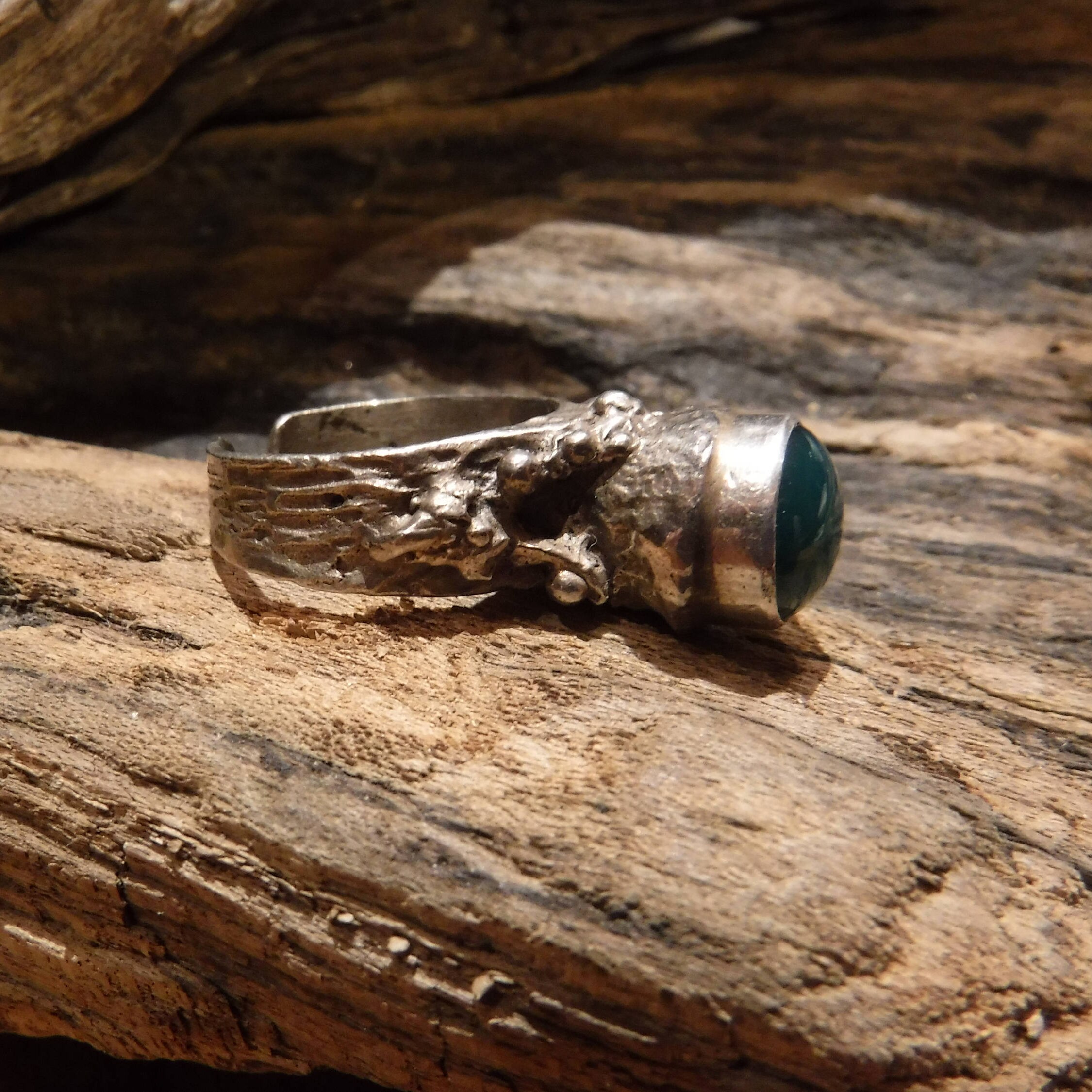 Vintage Sterling Silver Ring Israel Eilat Stone Tower Ring 8.8 Grams ...