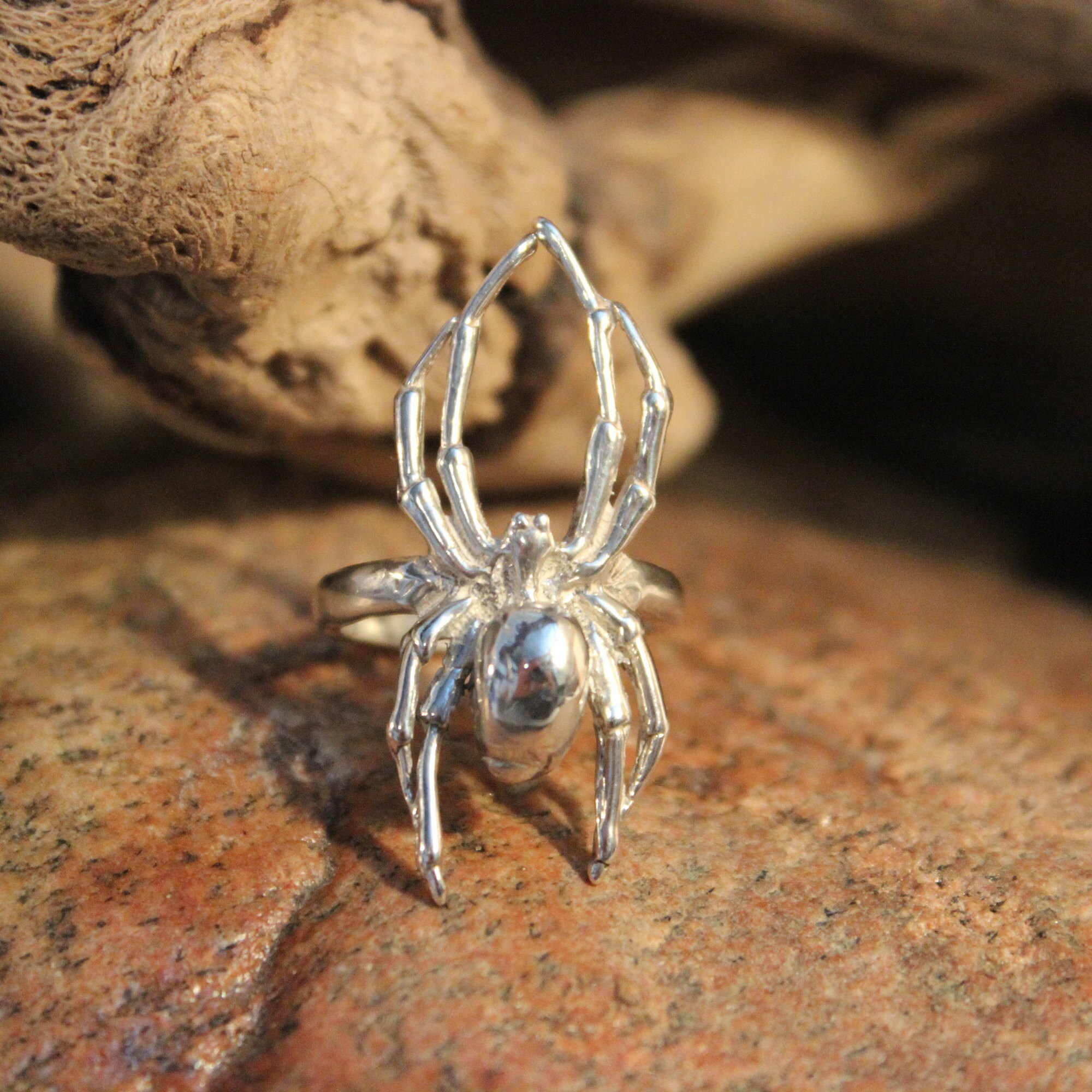 Vintage Sterling Silver Spider Ring Large Spider Ring Size 6.5 Weight 8 ...