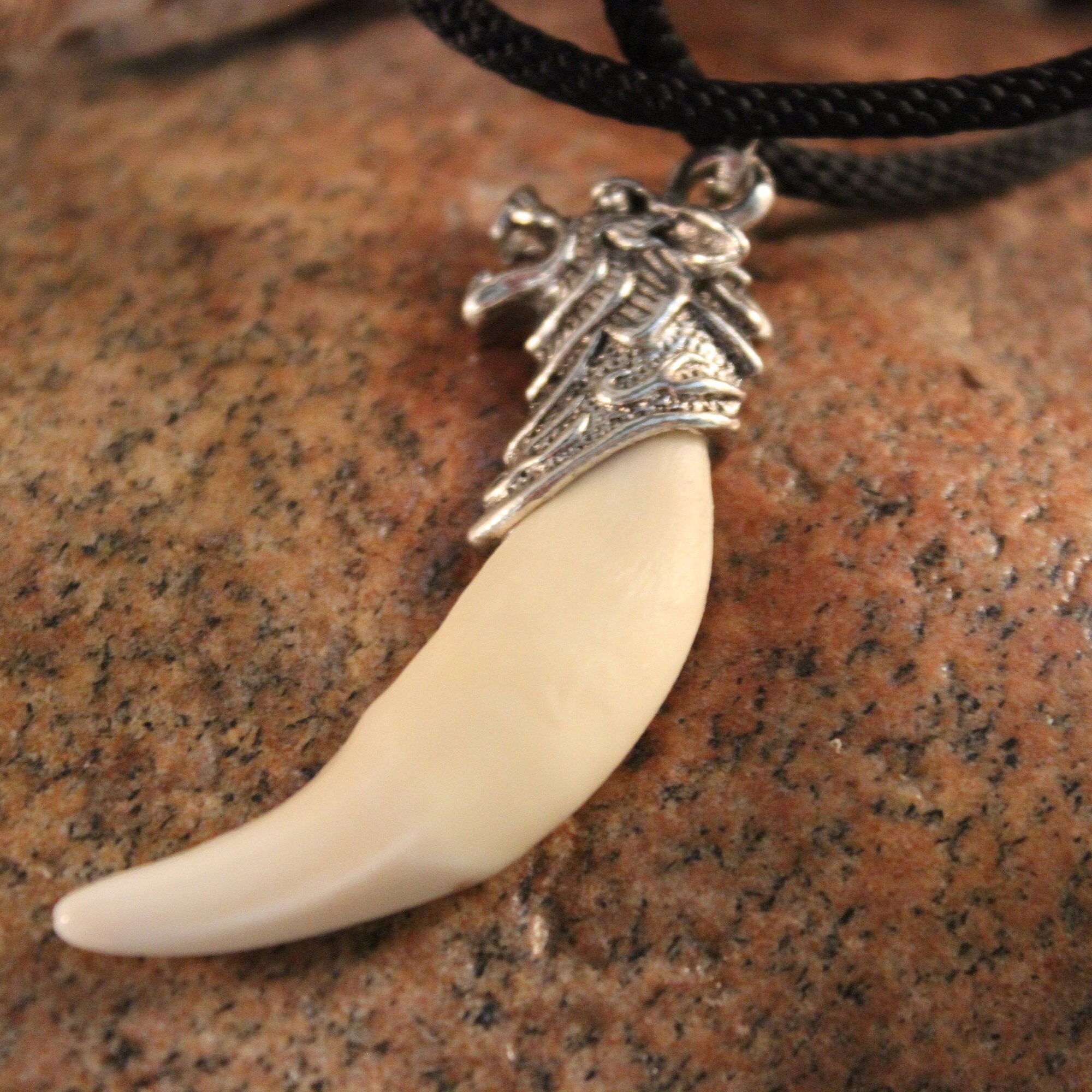 Large Wolf Tooth Necklace Wolf Teeth Necklace Wolf Necklace Wolf Tooth ...