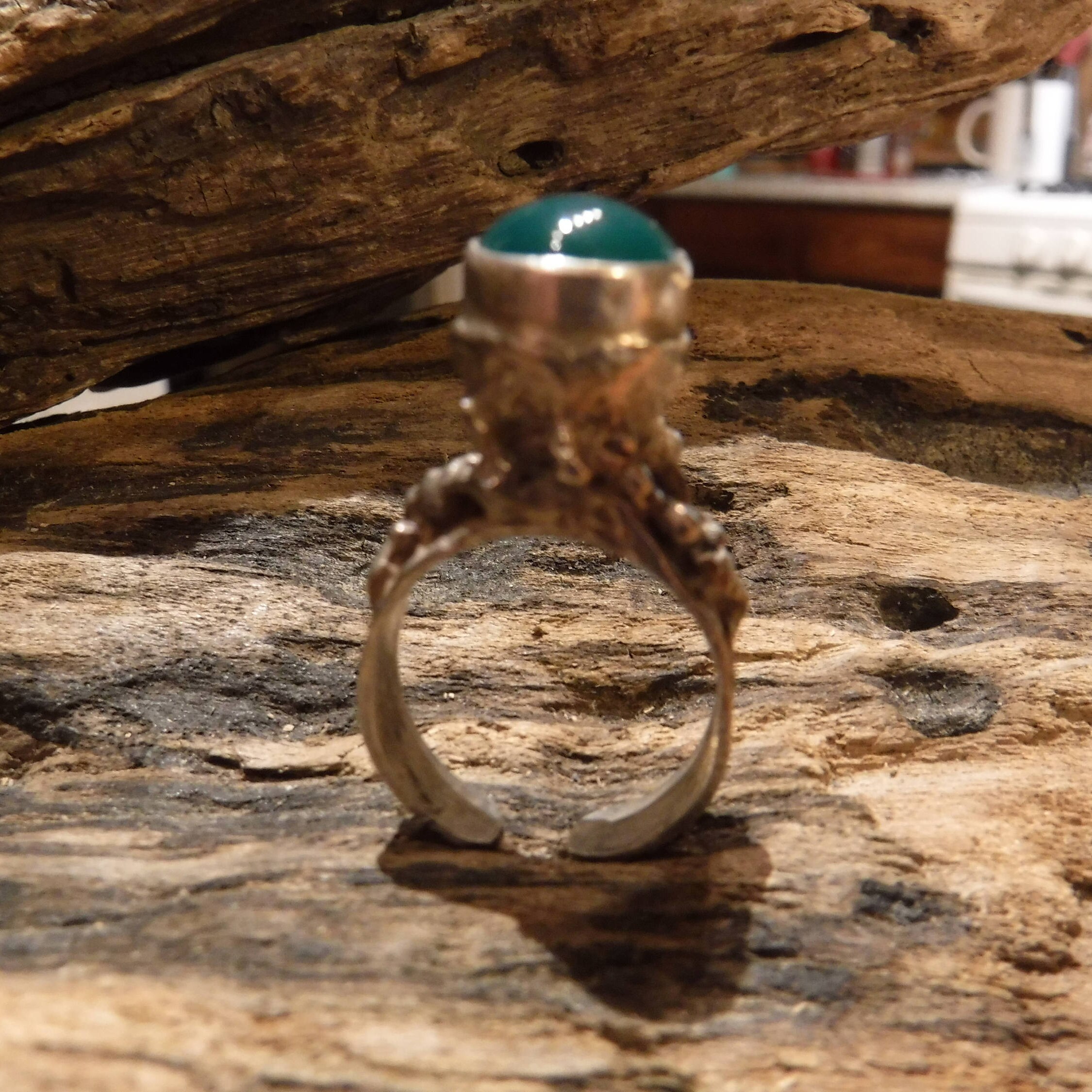 Vintage Sterling Silver Ring Israel Eilat Stone Tower Ring 8.8 Grams ...