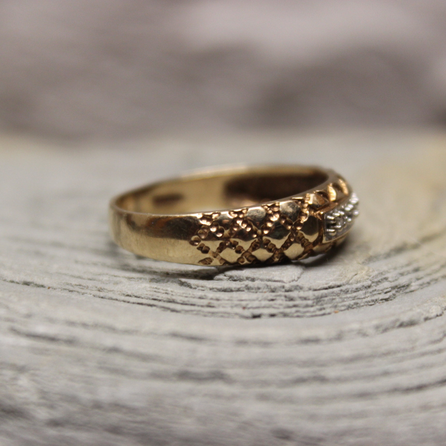 1980's Vintage Mens Vintage Diamond Ring 10K Yellow Gold Ring 3 ... 1980's Vintage Mens Vintage Diamond Ring 10K Yellow Gold Ring 3 ...