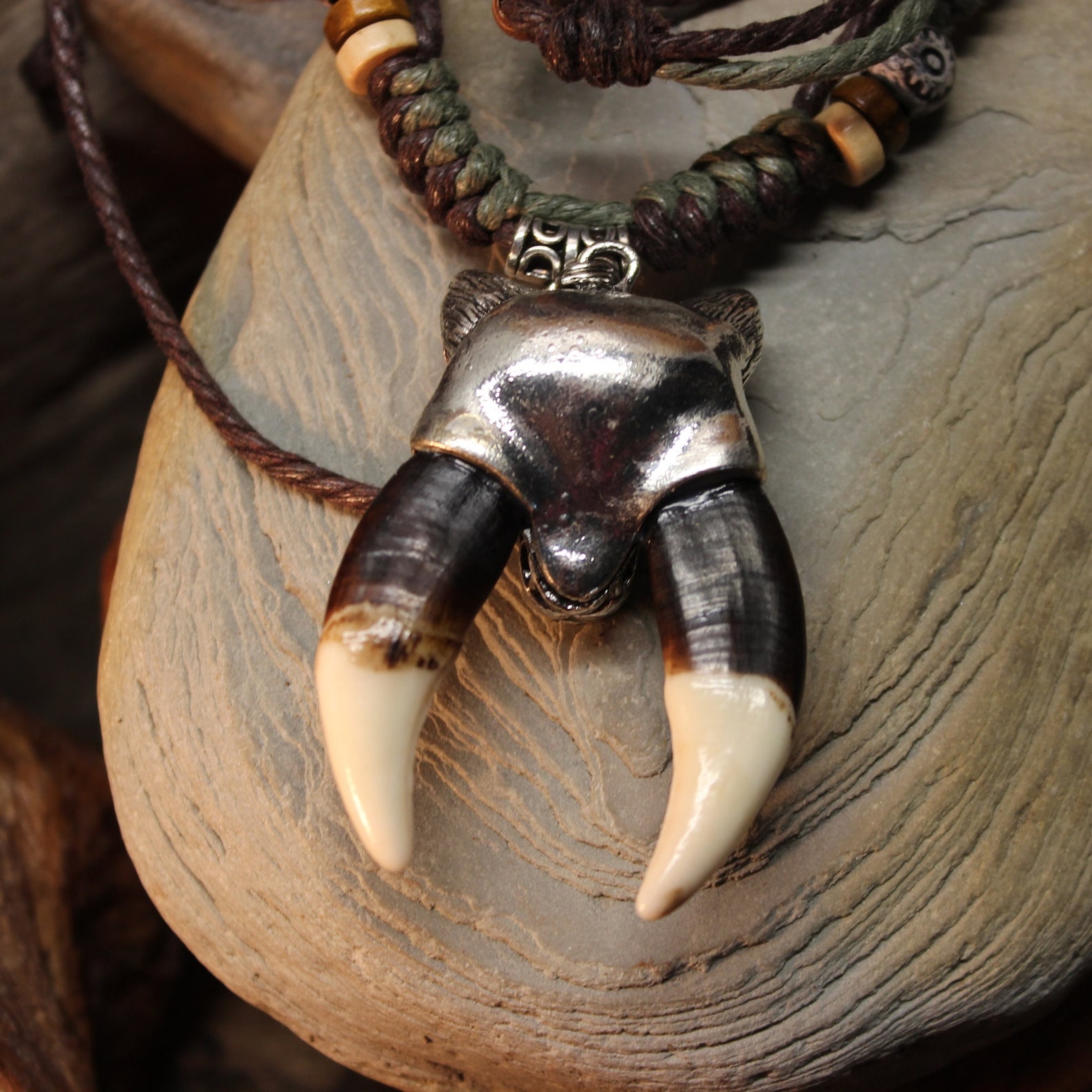 Large Wolf Tooth Necklace Wolf Teeth Necklace Wolf Necklace - Etsy