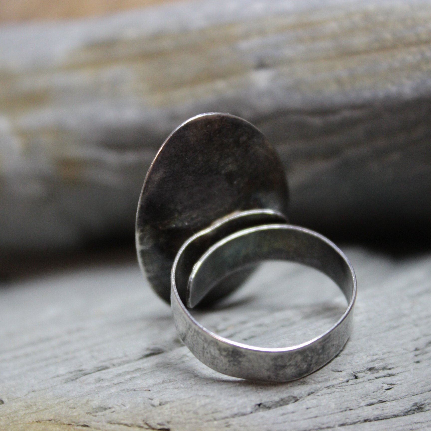 Vintage 1950's Peruvian Inca Sterling Silver 18K Gold & Sterling Ring ...