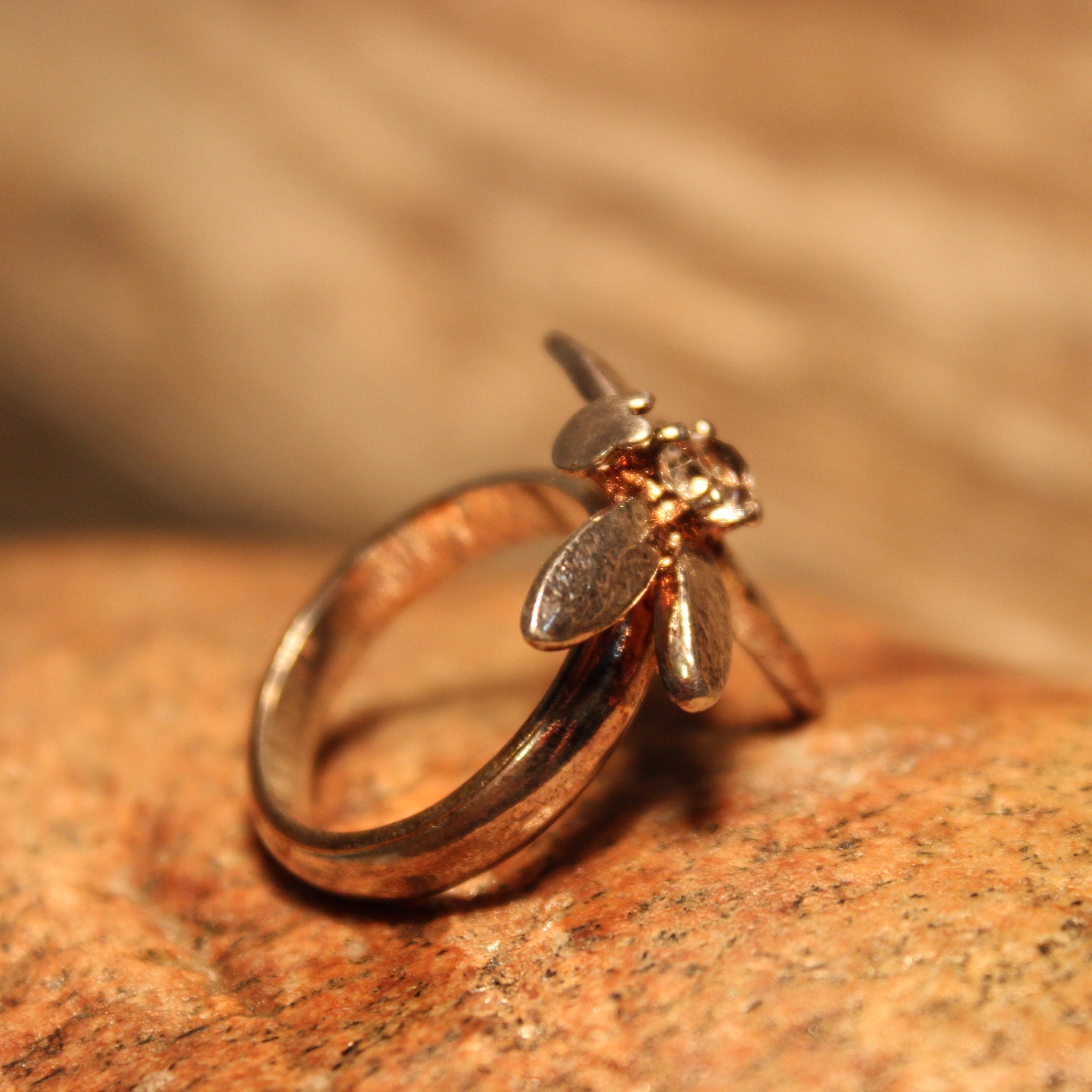 Vintage Dragonfly Ring Sterling Silver Size 8 Ladies Silver Dragonfly ...